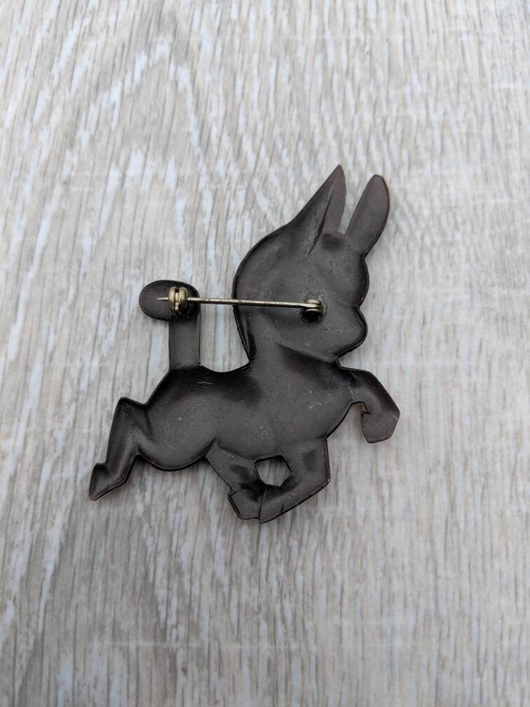 1950s Copper Playful Cartoon Donkey Brooch | Etsy
