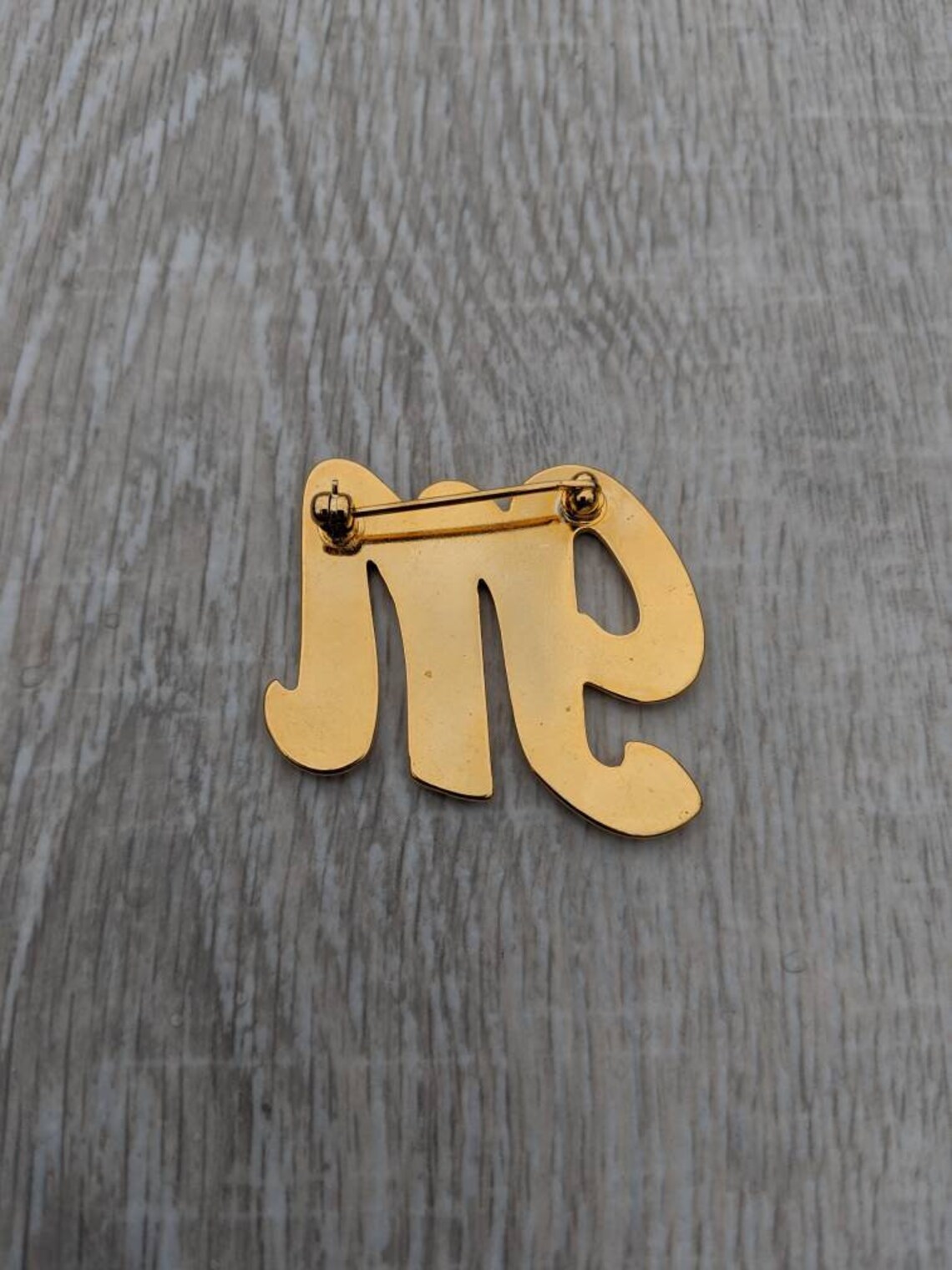 18K Gold Plated Cursive Capital Letter M Initial Monogram - Etsy