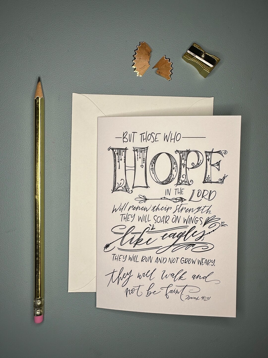 Hope Card, Baptism Card, Greeting Card, Baptism Birthday Card, Hand ...