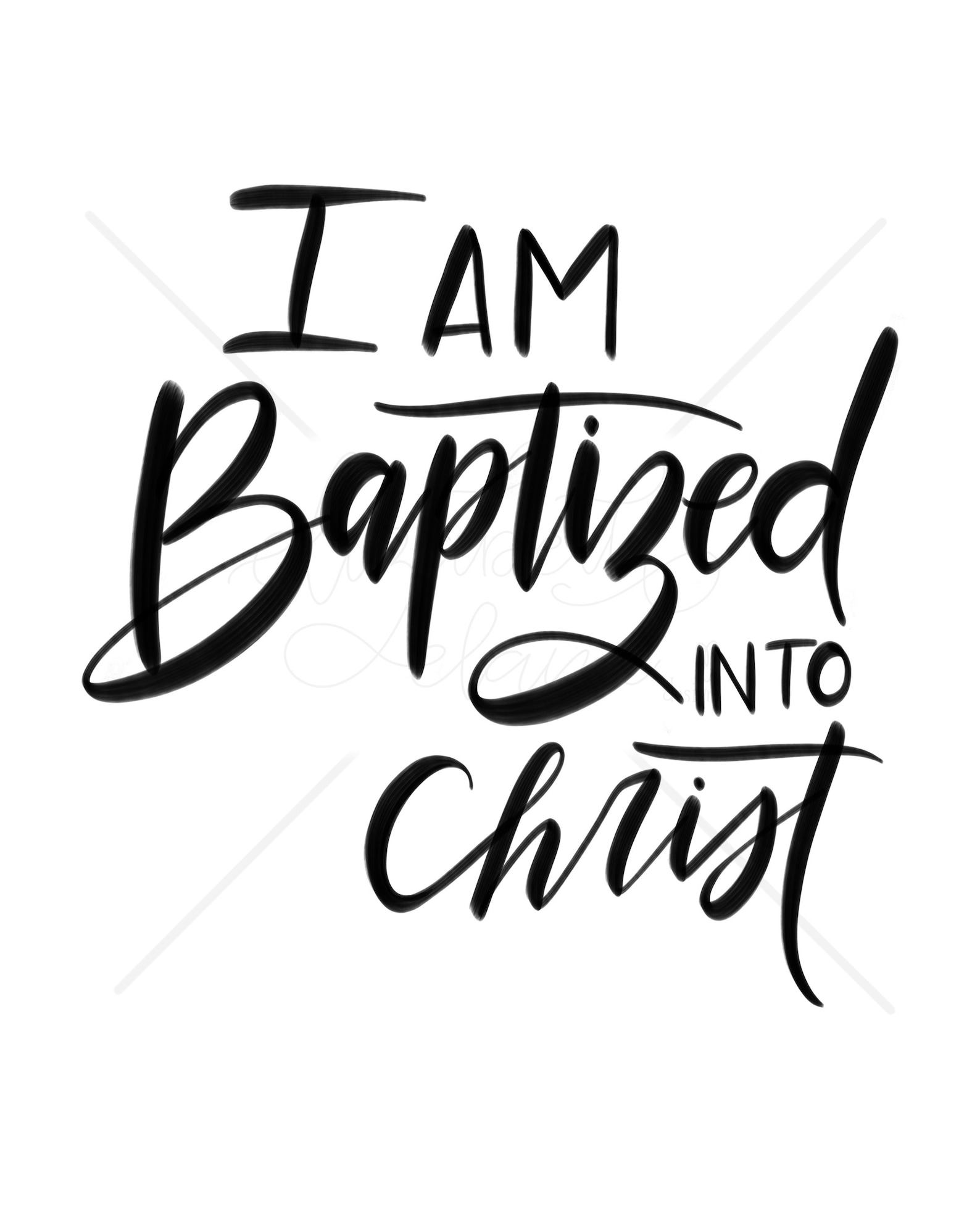 Baptized Into Christ, Christian Printable, Digital Download, Bible ...