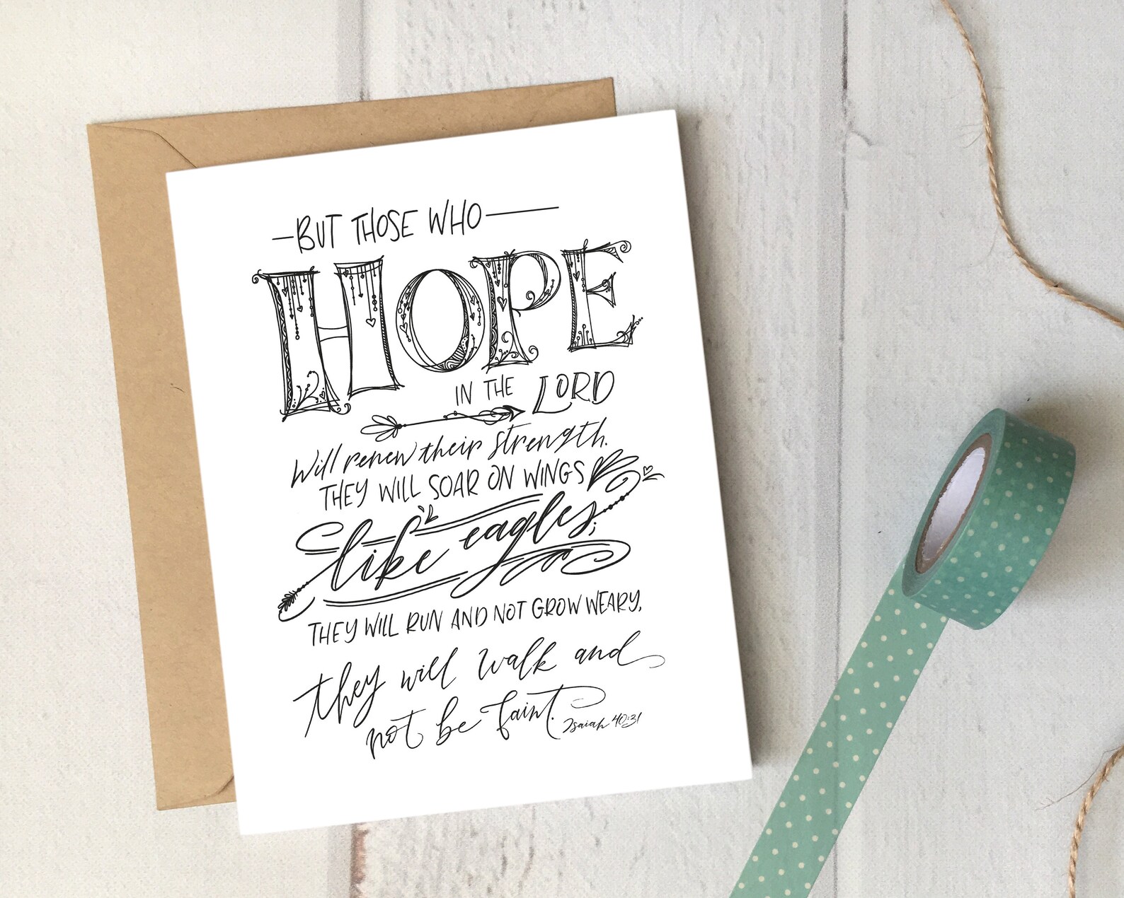 There is Hope greeting card digital download Isaiah 30:41 | Etsy