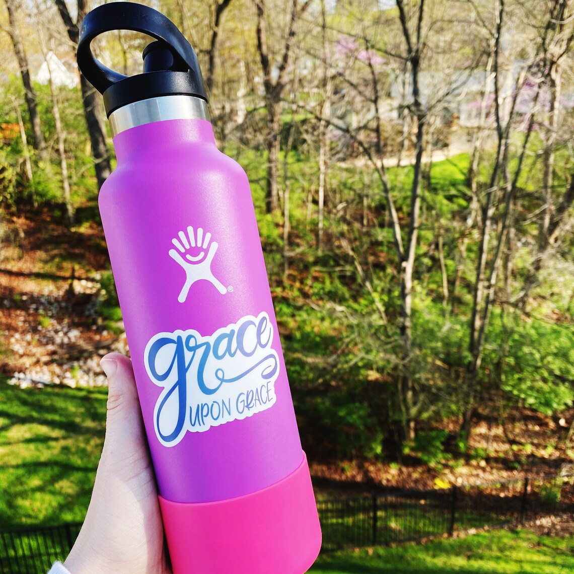 Grace Upon Grace vinyl sticker Bible Verse Die cut sticker | Etsy