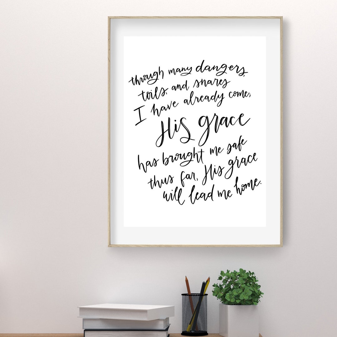 Amazing Grace, Digital Download, Hymn Art, Lutheran Printable ...