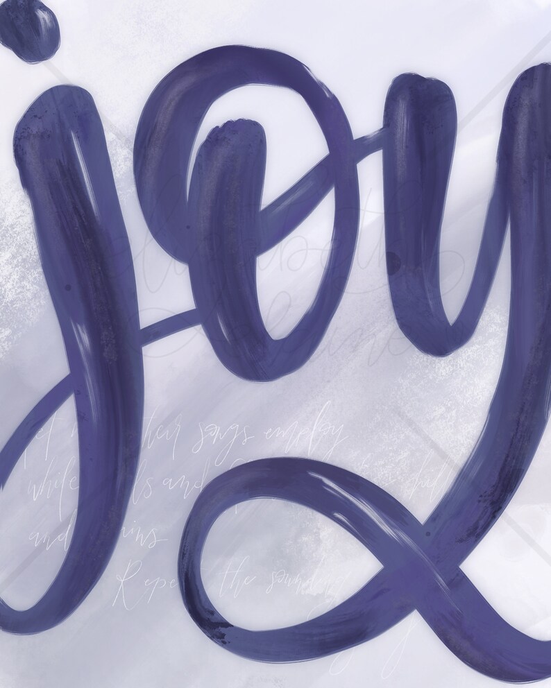 Purple Joy, Christmas Art, Joy to the World, Joy Art, Christmas ...