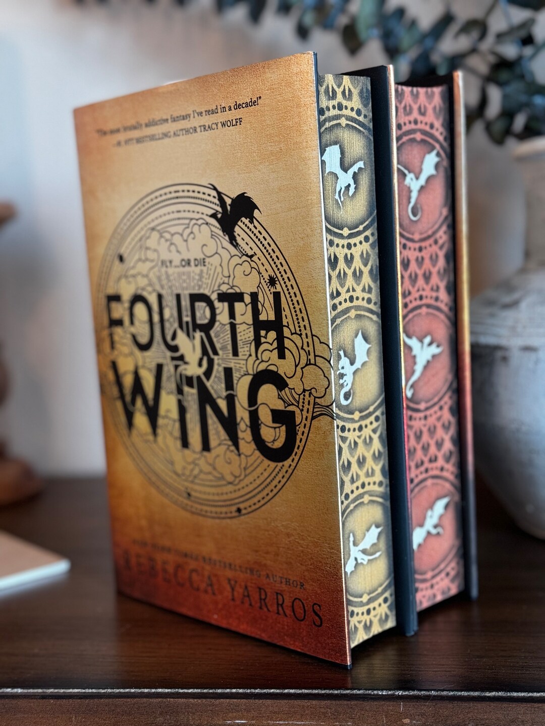 Fourth Wing/iron Flame by Rececca Yarros, Hand Sprayed Edges - Etsy