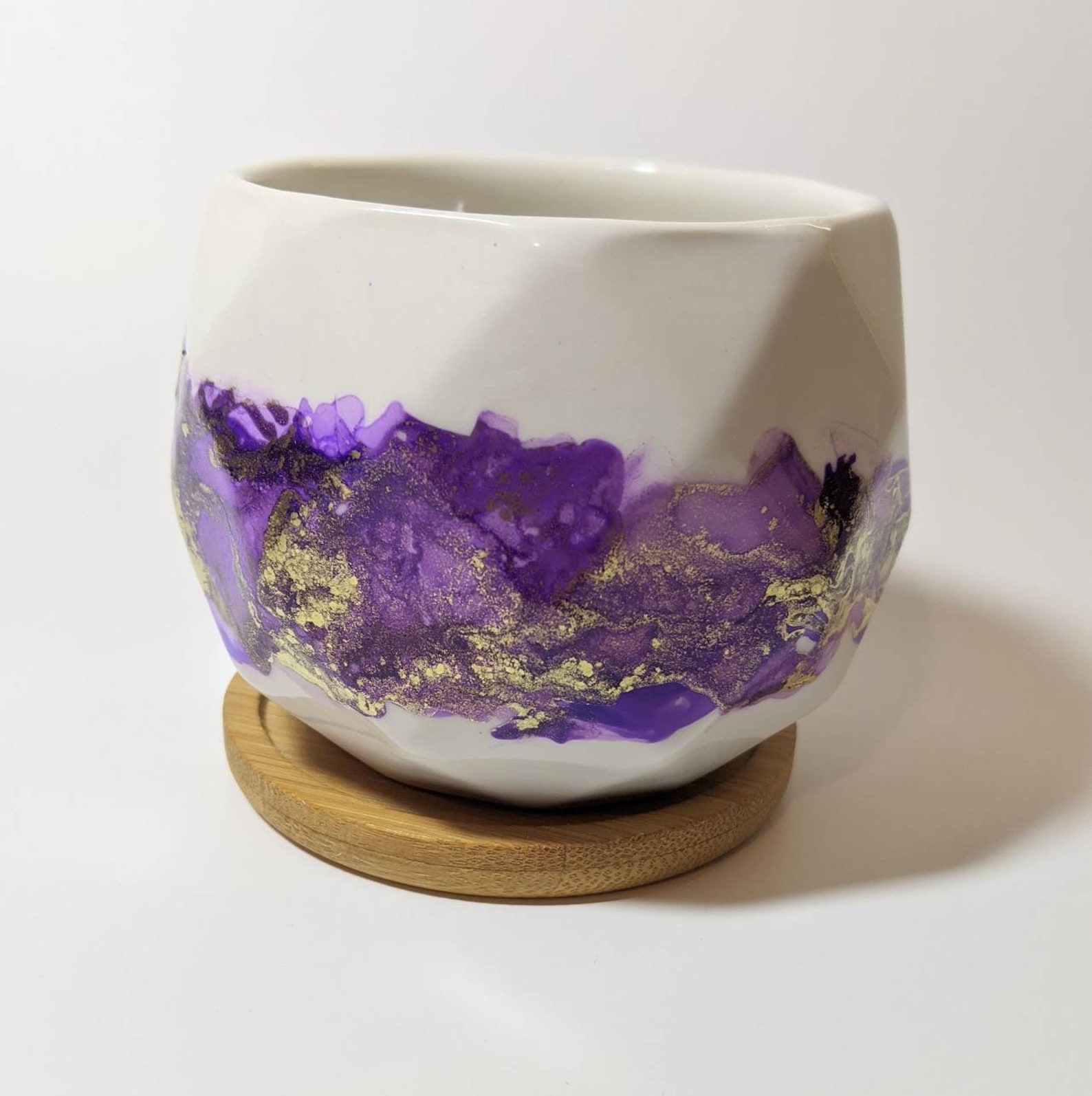 Purple Ceramic Planter Home Decor Housewarming Gift Custom - Etsy