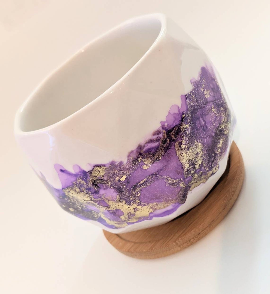 Purple Ceramic Planter Home Decor Housewarming Gift Custom - Etsy