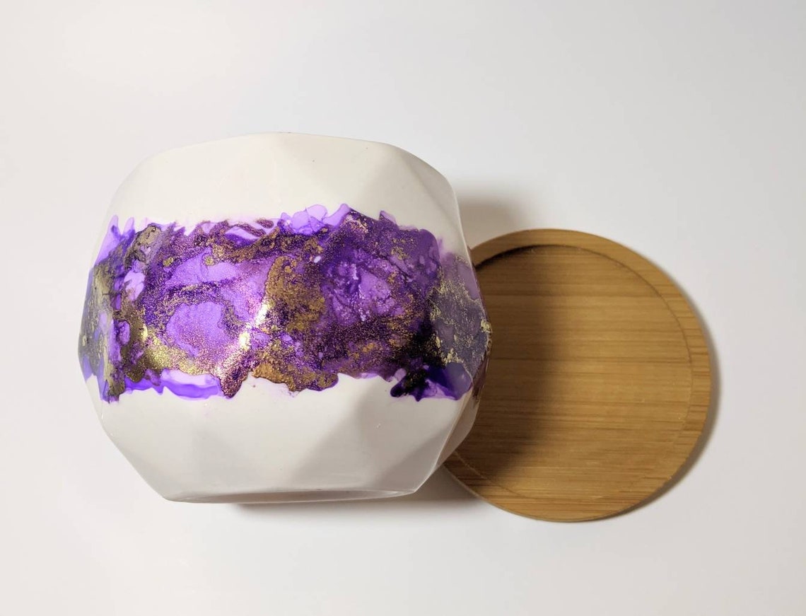 Purple Ceramic Planter Home Decor Housewarming Gift Custom - Etsy