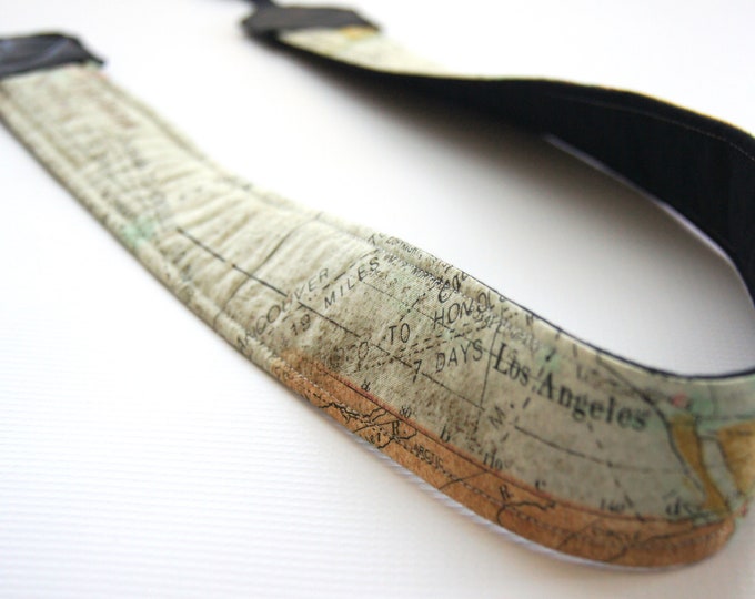 Custom Camera Strap, Maps Camera Strap, DSLR Camera Strap, Padded ...