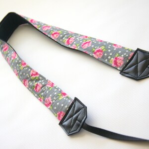 Custom Camera Strap, Pink Rose Camera Strap, DSLR Camera Strap, Padded ...