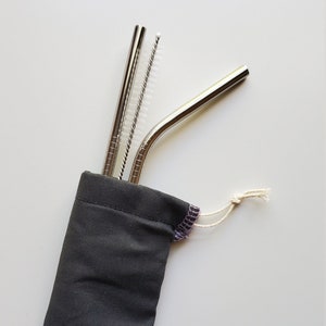 Reusable Straw Pouch, Water-resistant, Sustainable Eco Friendly Gift ...