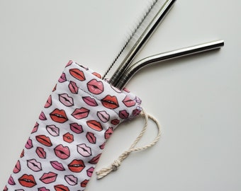 Reusable Straw Pouch Water-resistant Sustainable Eco - Etsy