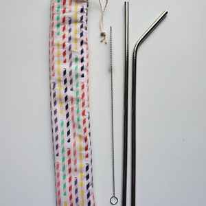 Reusable Straw Pouch Water-Resistant Straws Optional Paper | Etsy