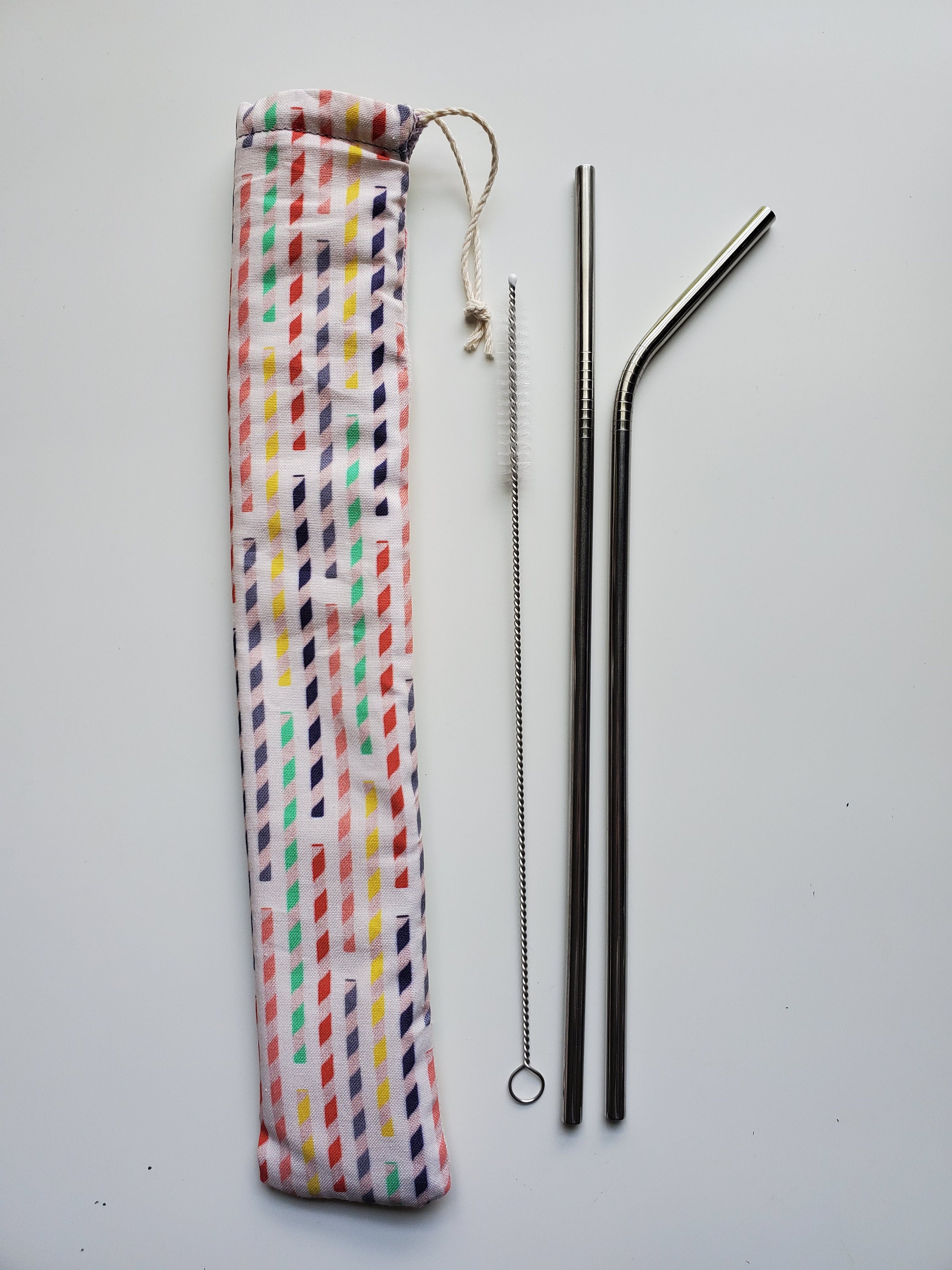 Reusable Straw Pouch Water-Resistant Straws Optional Paper | Etsy