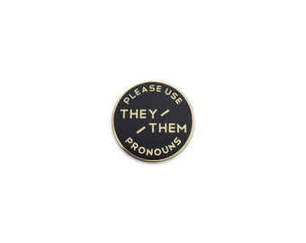 Pronoun Pin Enamel | Etsy