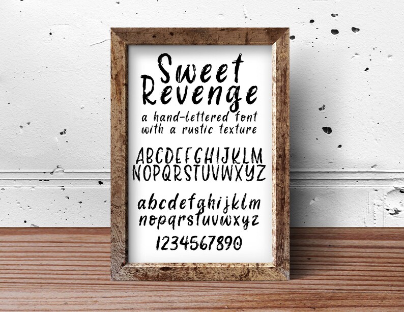 Sweet Revenge Hand-lettered Font - Etsy