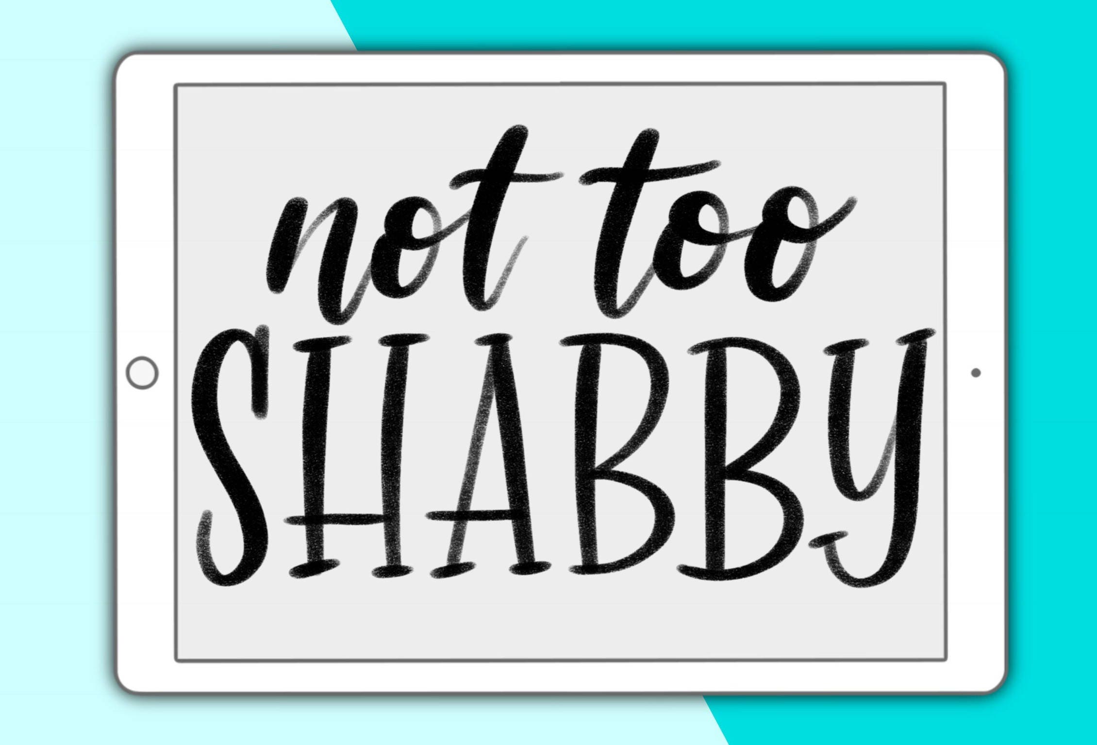 Not Too Shabby Lettering Brush for Procreate App - Etsy