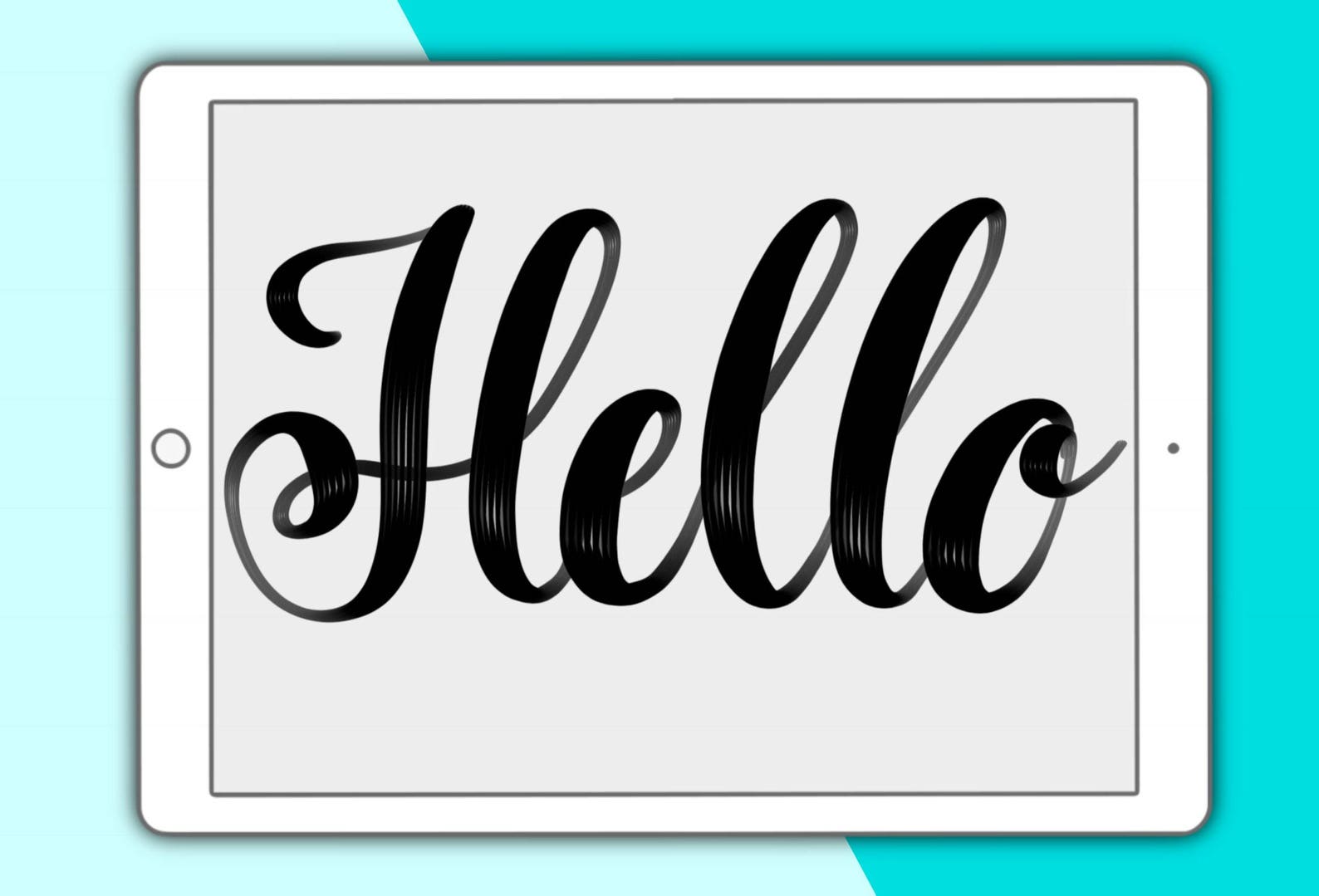 Vinyl Lettering Brush for Procreate - Etsy