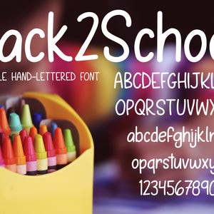 Back2school Hand-lettered Font - Etsy