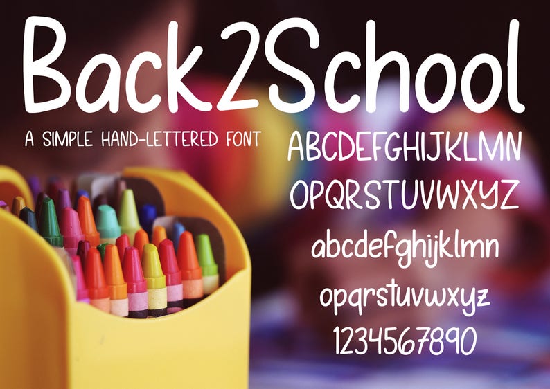 Back2school Hand-lettered Font - Etsy