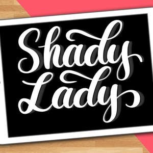 Shady Lady Lettering Brush for Procreate App - Etsy