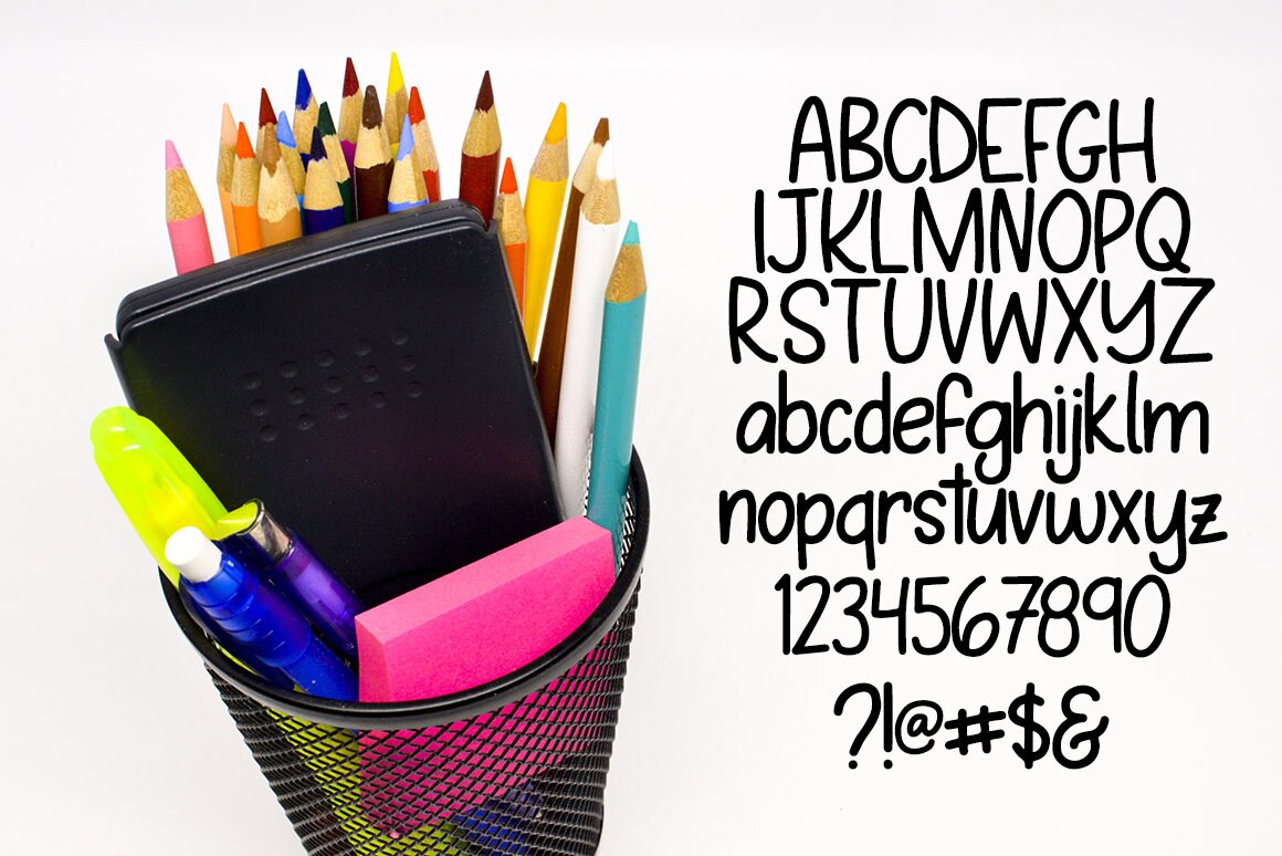 Back2school Hand-lettered Font - Etsy