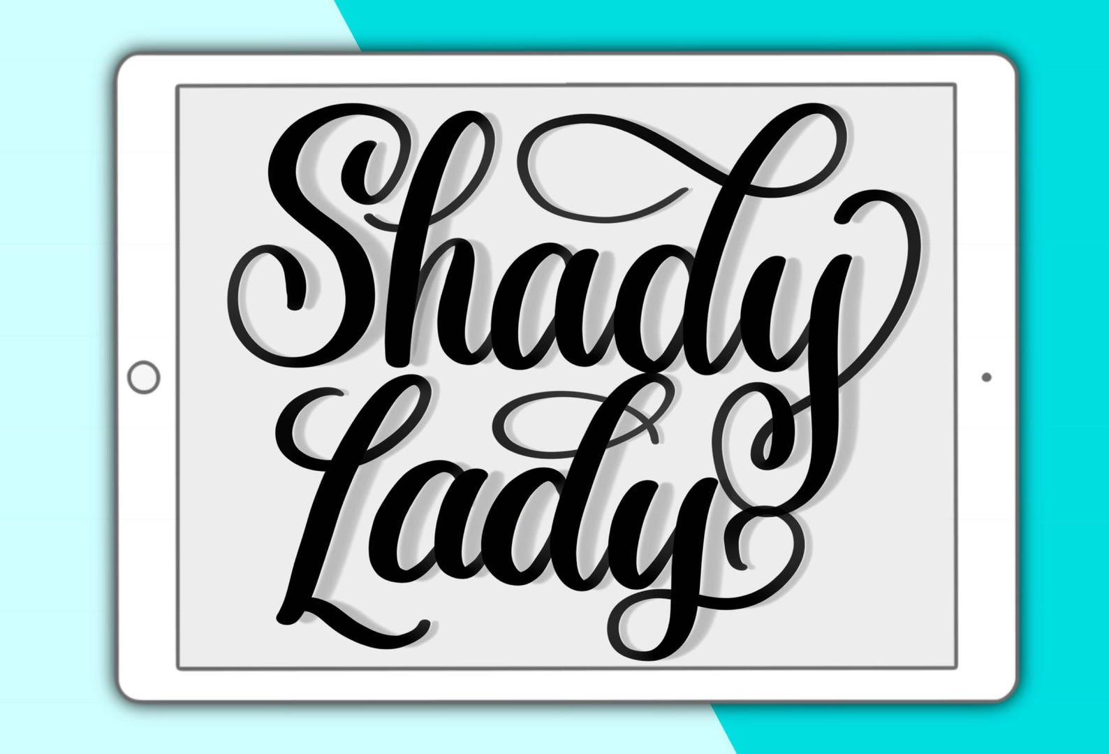 Shady Lady Lettering Brush for Procreate App - Etsy
