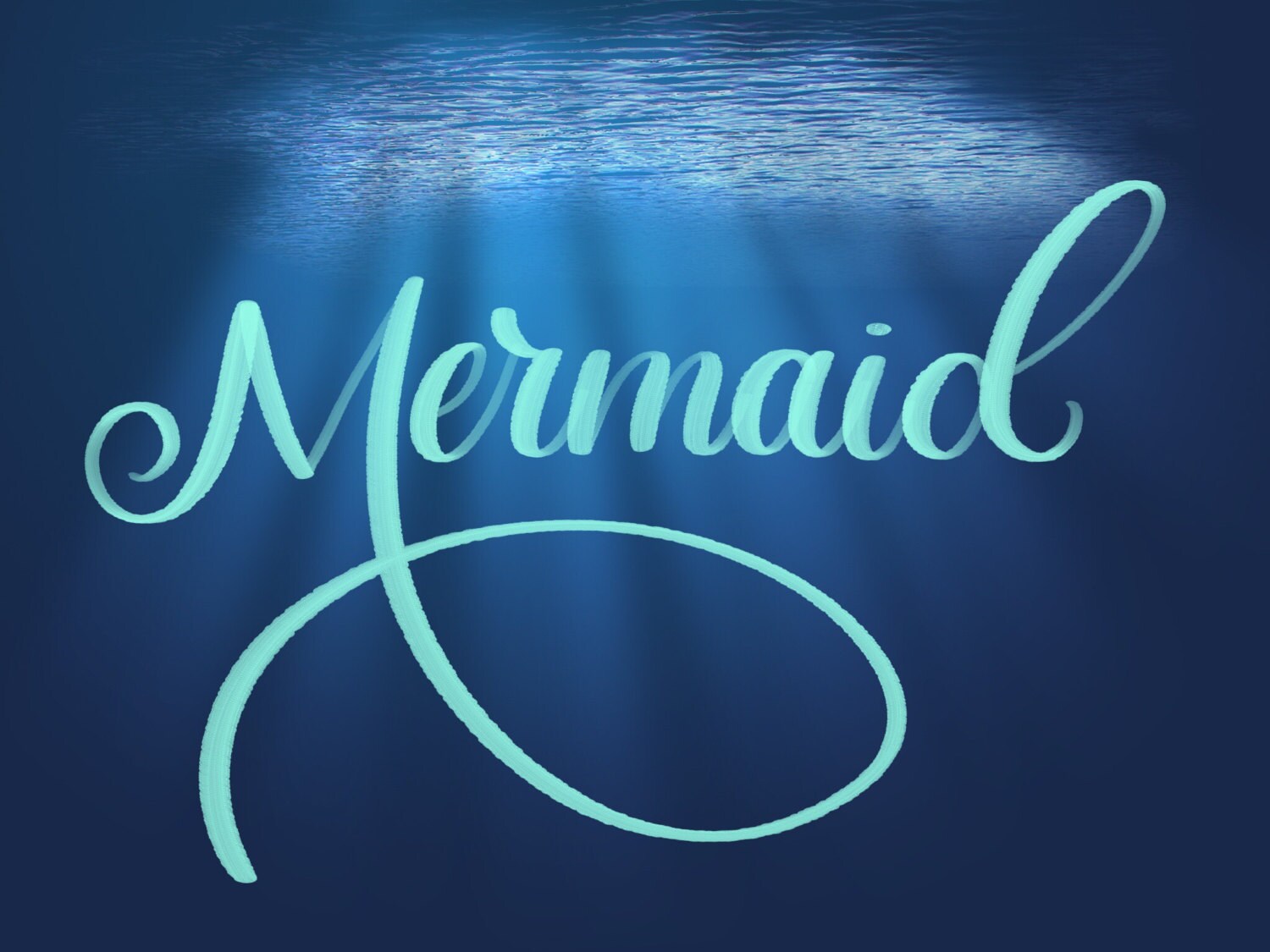 Mermaid Lettering Brush for Procreate - Etsy