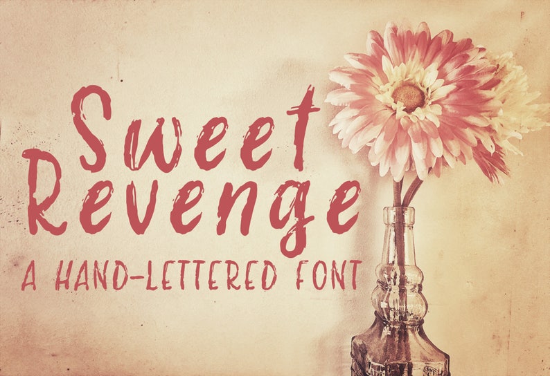 Sweet Revenge Hand-lettered Font - Etsy