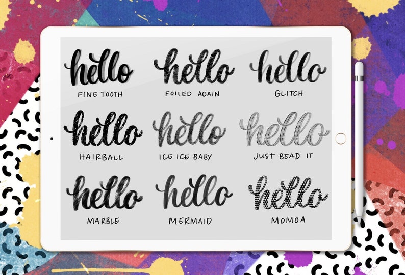 35 Procreate Lettering Brushes Mega Brush Bundle - Etsy