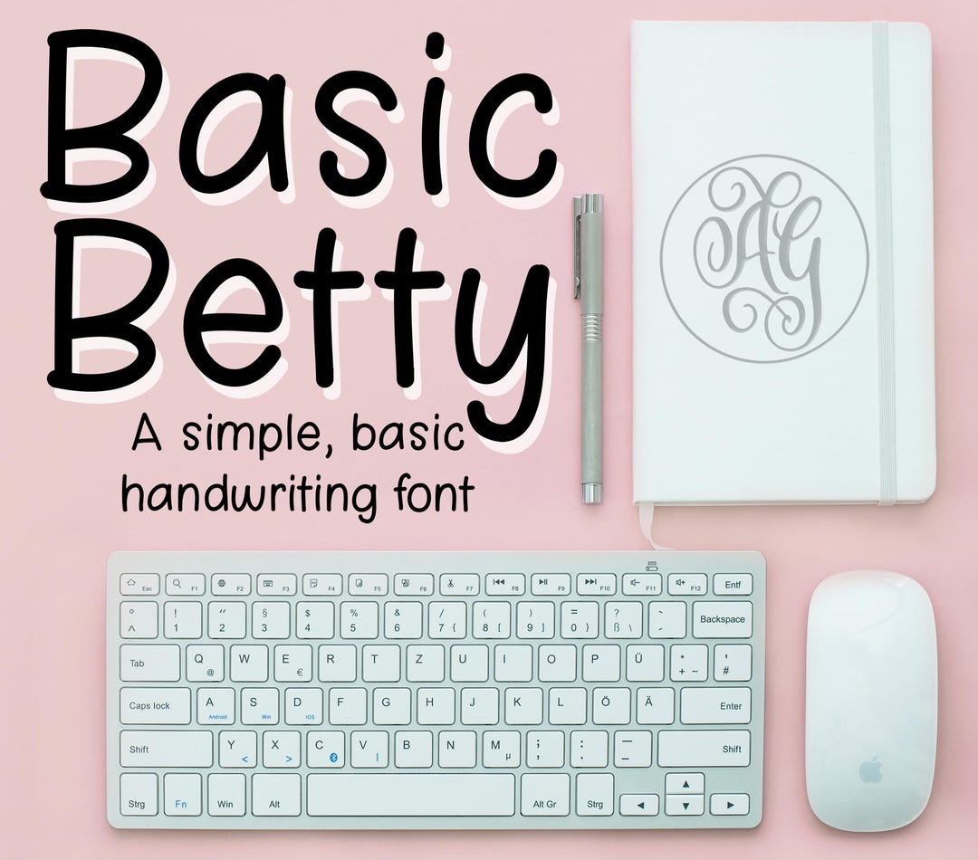 Basic Betty Hand-lettered Font - Etsy