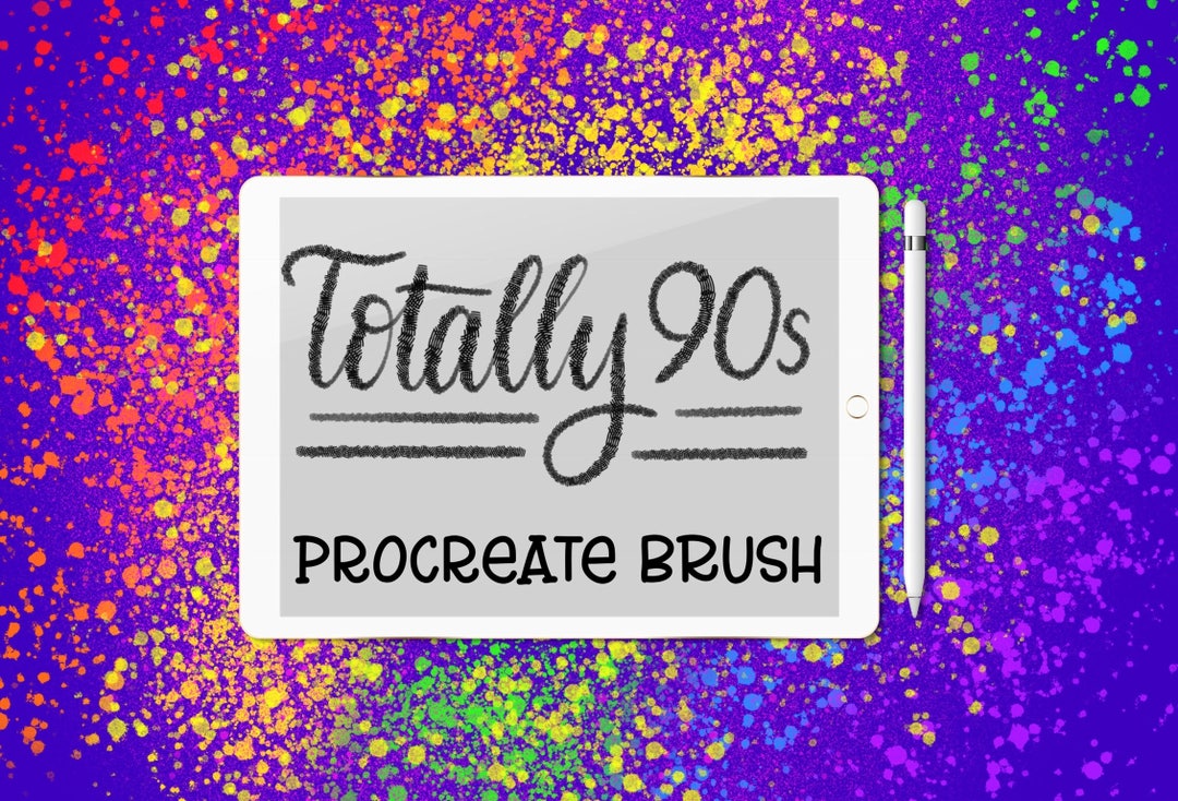 Totally 90s - Lettering Brush for Procreate App - Etsy