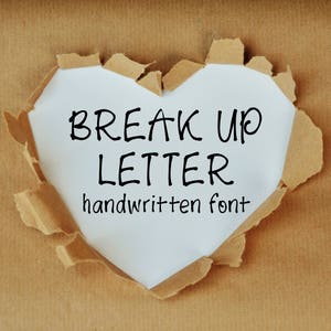 Break up Letter Hand-lettered Font - Etsy