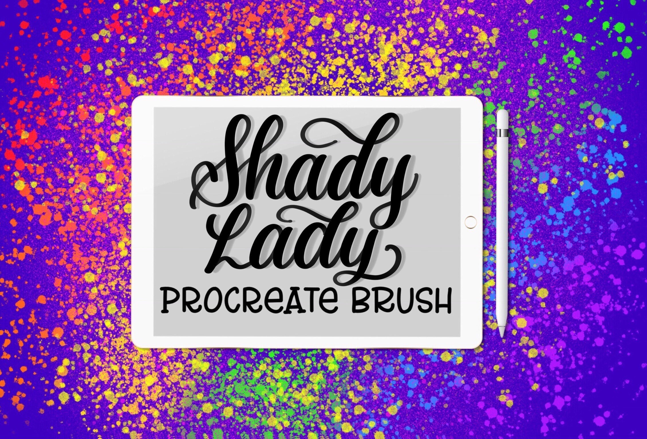 Shady Lady Lettering Brush for Procreate App - Etsy