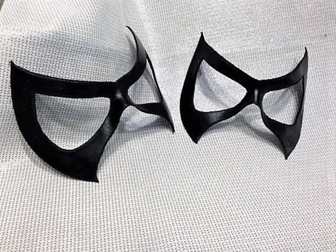 Leather Black Cat Inspired Mask - Etsy
