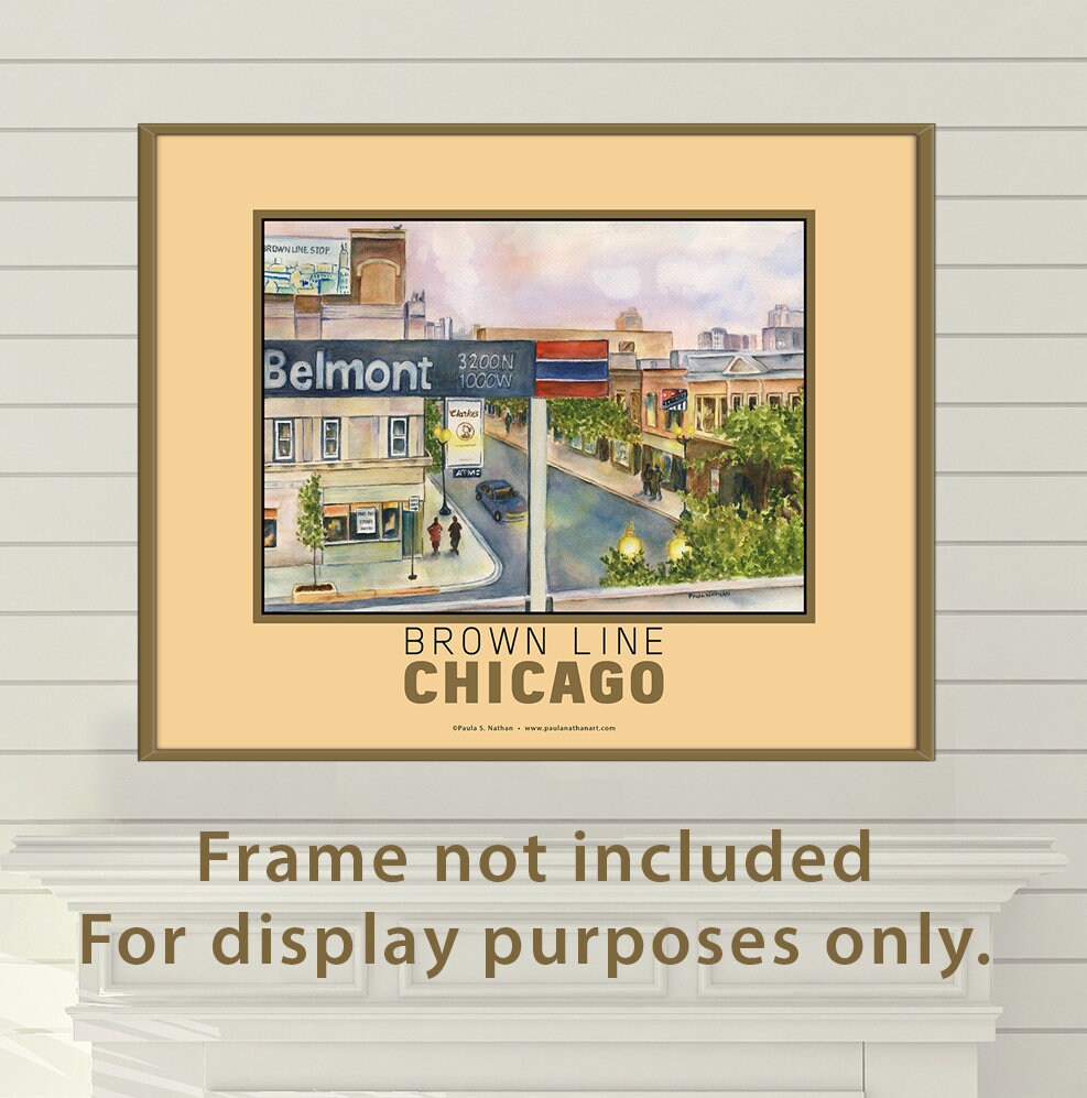 Chicago Train Platform Brown Line Travel Poster - Etsy
