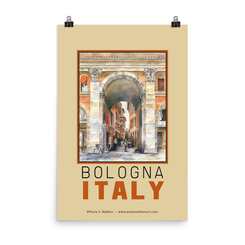 Bologna, Italy Architecture, Arch Travel Poster - Etsy