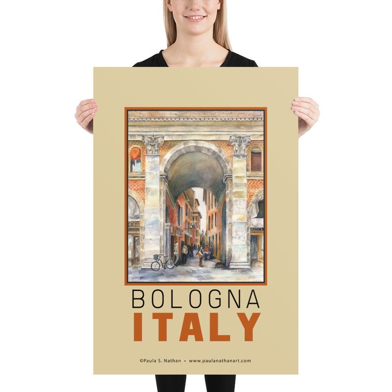 Bologna, Italy Architecture, Arch Travel Poster - Etsy