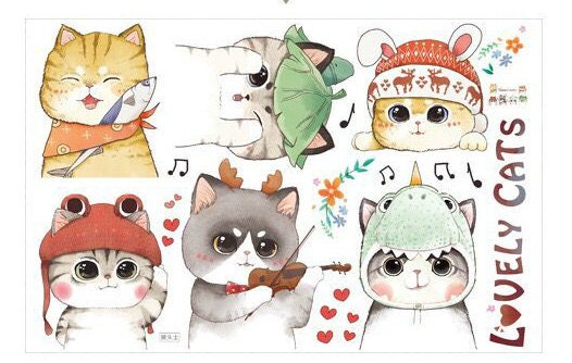 Lovely Cats Friends Wall Stickers Girls Bedroom Home Decor - Etsy