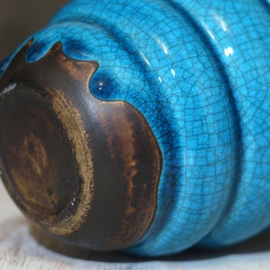 Ceramic Cup Handless Pottery Mug Blue Pottery Handmade Ceramic Tea Mug ...