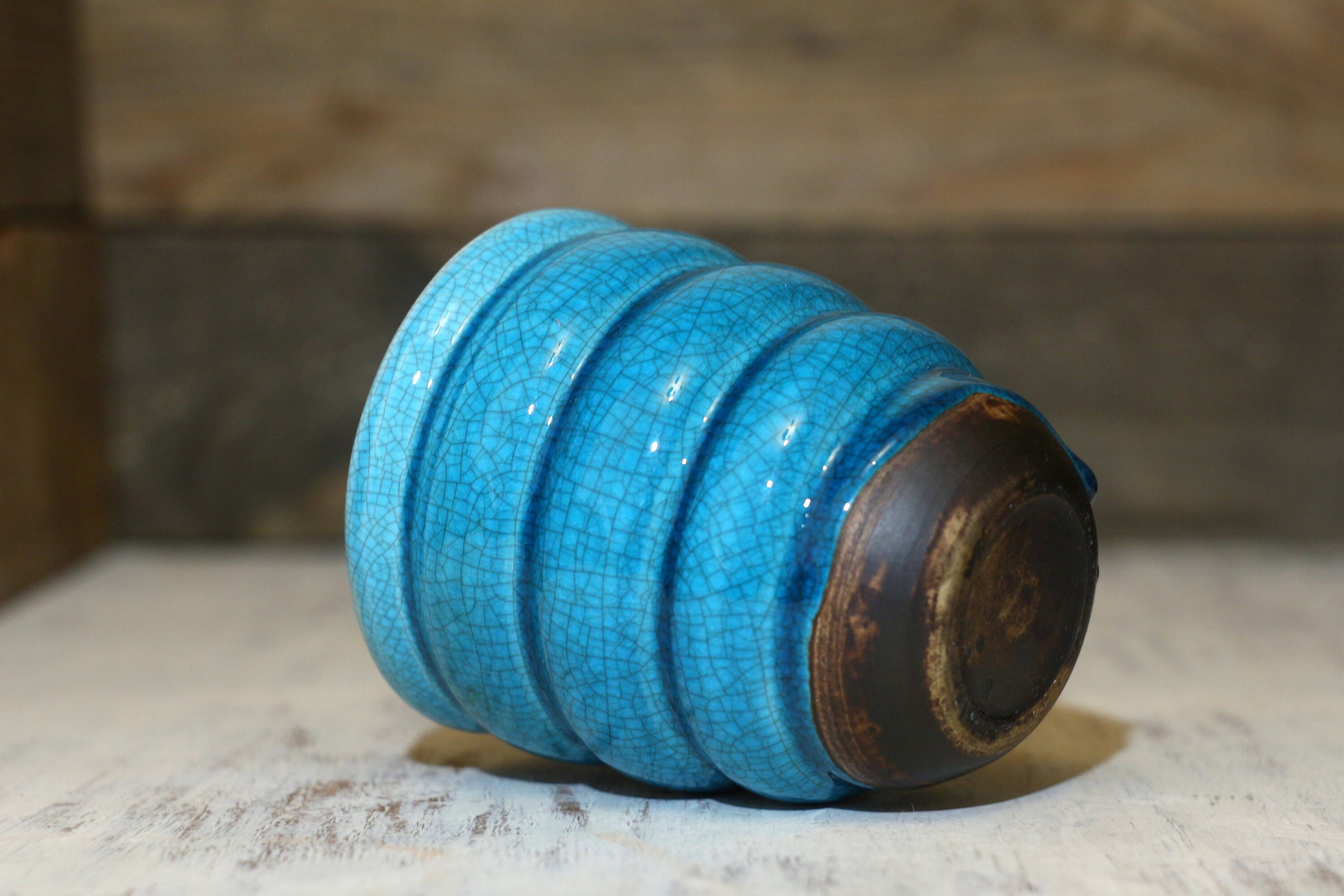 Ceramic cup Handless pottery mug Blue pottery Handmade | Etsy