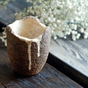 Rustic Ceramic Coffee Cup Latte Mug Tea Mug Minimalism Handleless ...