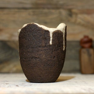 Rustic Ceramic Coffee Cup Latte Mug Tea Mug Minimalism Handleless ...