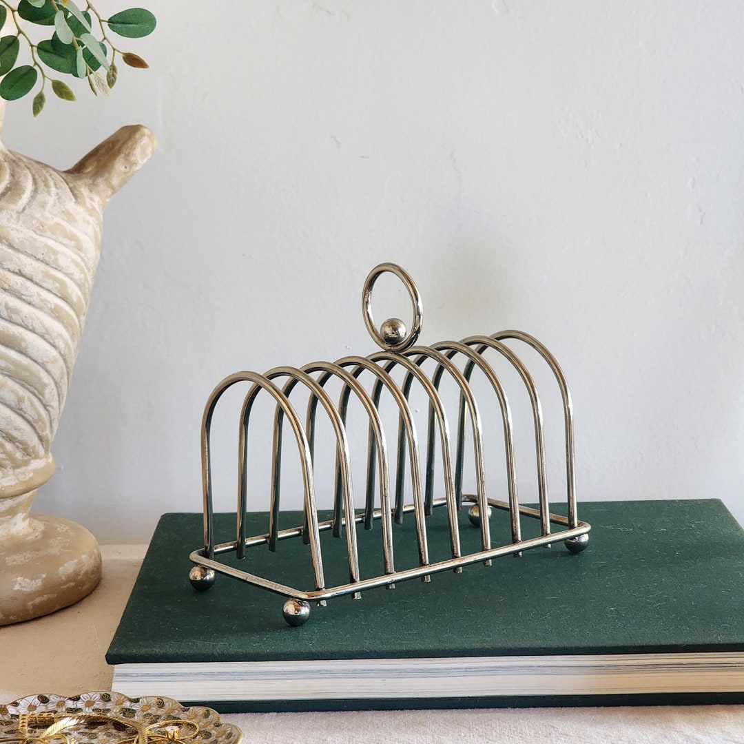 Antique Silver English Toast Rack for Sorting Mail Card Holder - Etsy