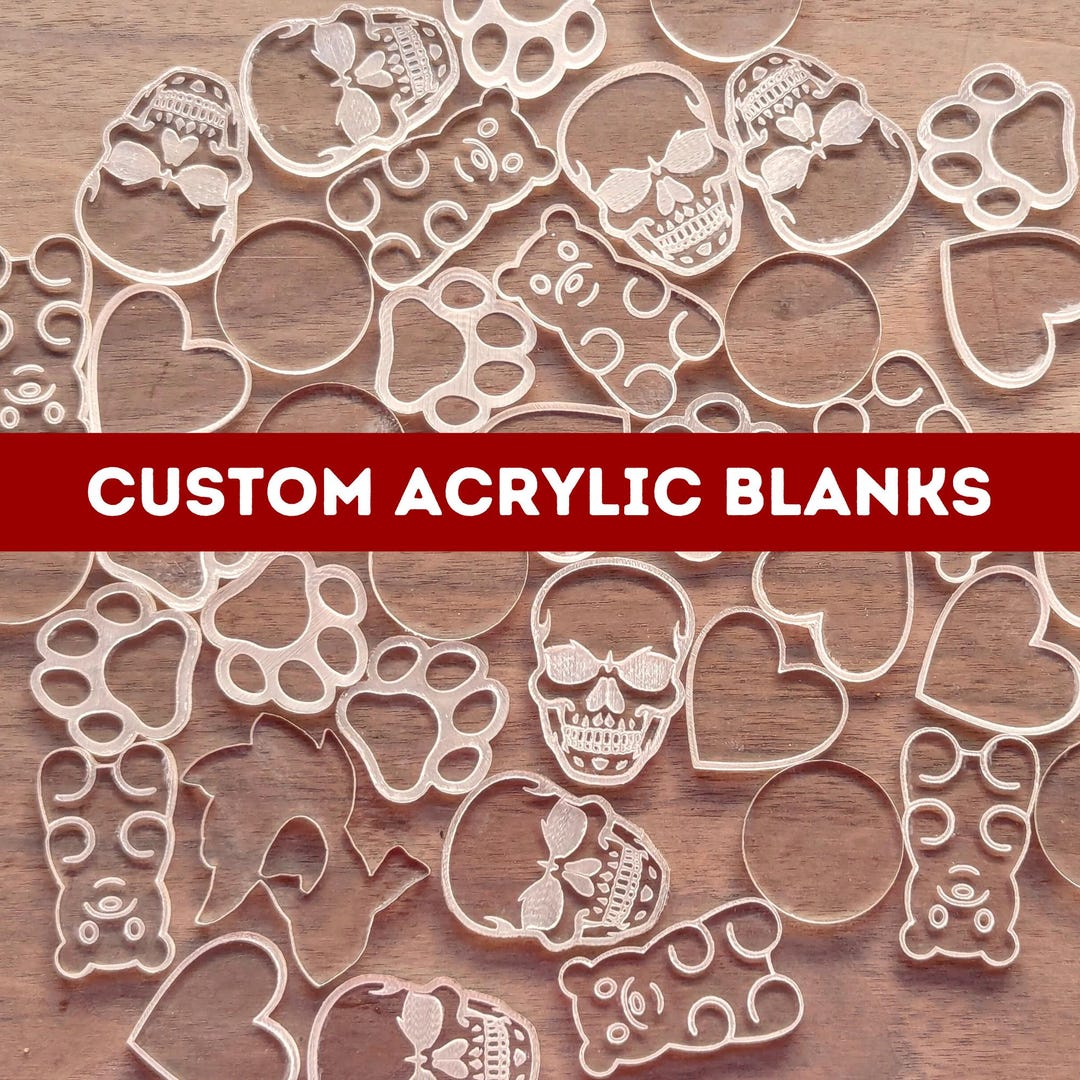 Custom 3mm Laser Cut Acrylic Blanks, Craft Shapes, DIY Earrings, Badge ...