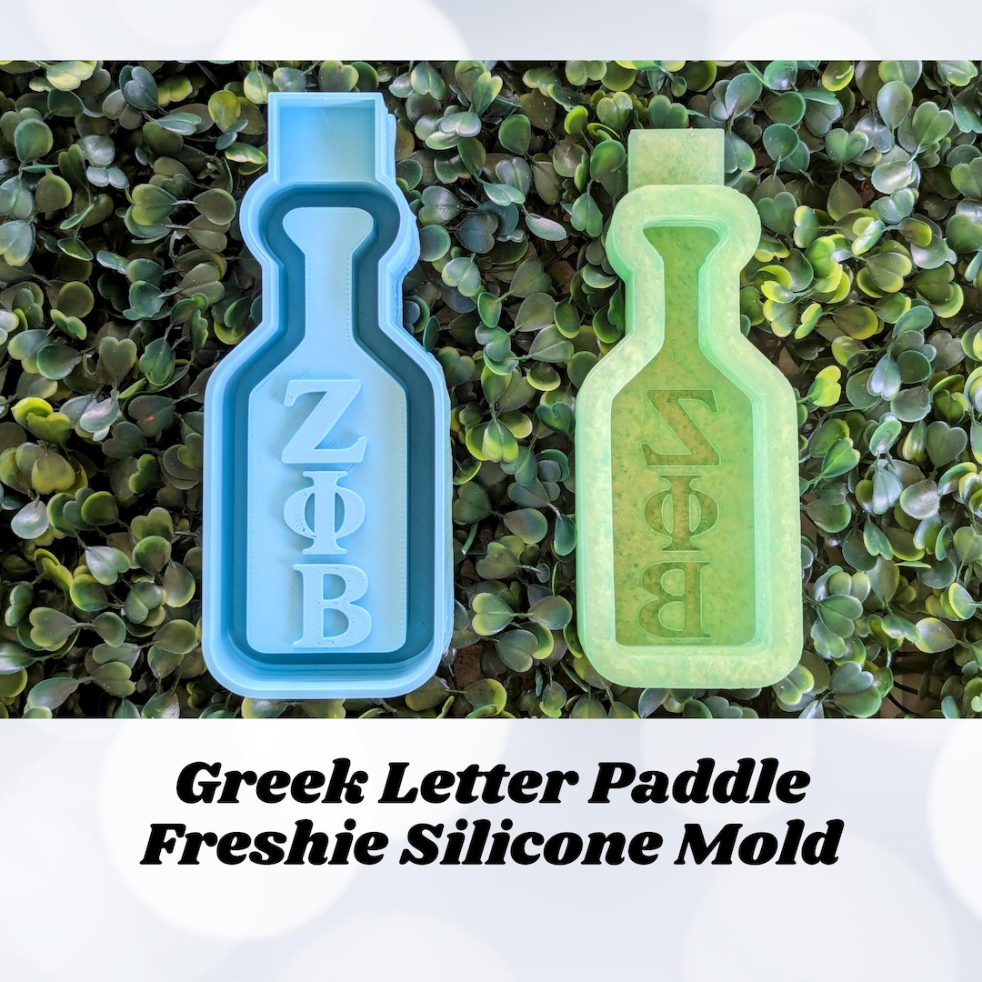 Greek Letter Paddle Freshie Silicone Molds, Custom Alphabet Sorority ...