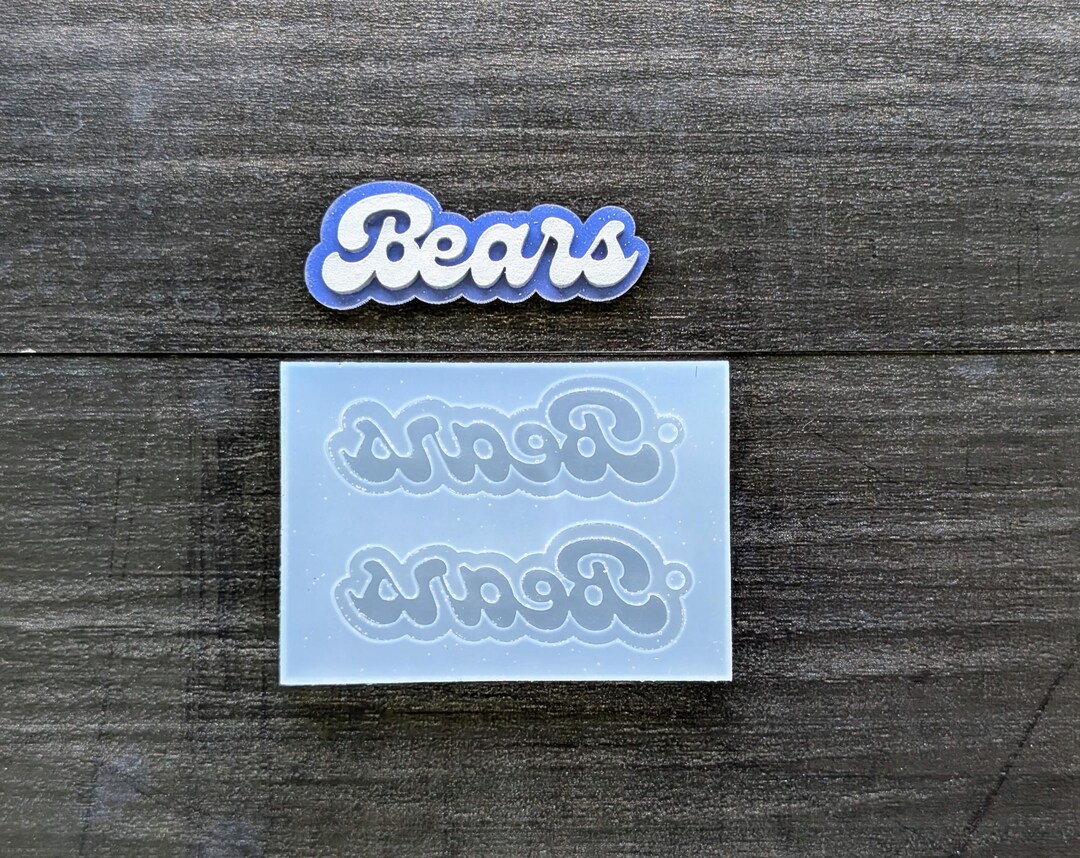 Custom Cursive Double Layer Earring Mold for Team, Words, Sports Team ...