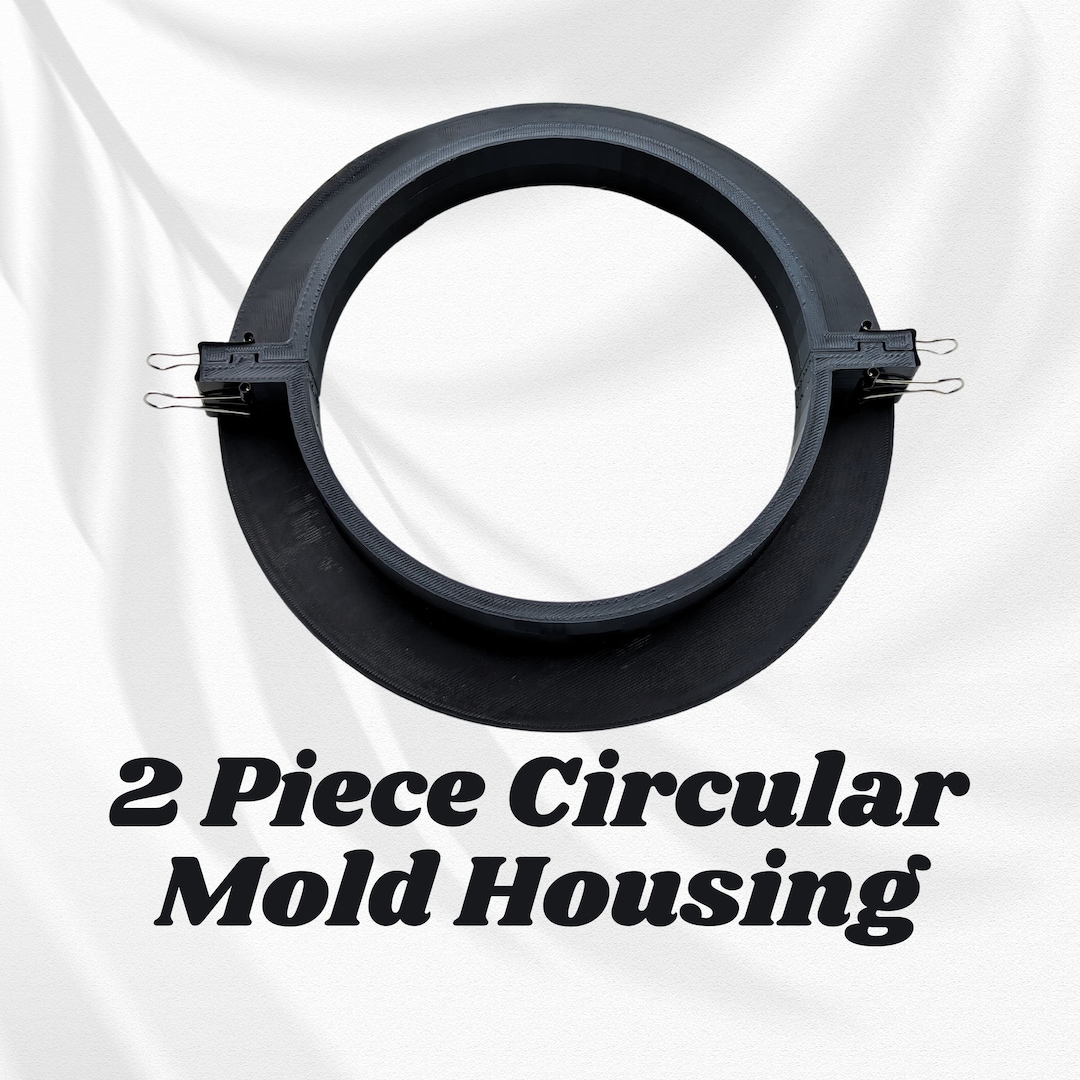 2 Piece Circle Silicone Mold Housing / Circular Casting Box / 3D ...