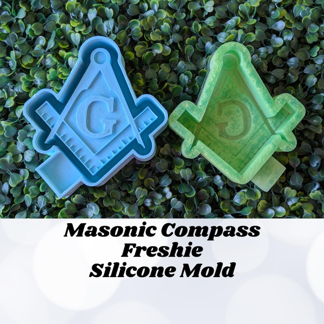 Masonic Compass G Freshie Silicone Molds, Freemanson Symbol Car ...