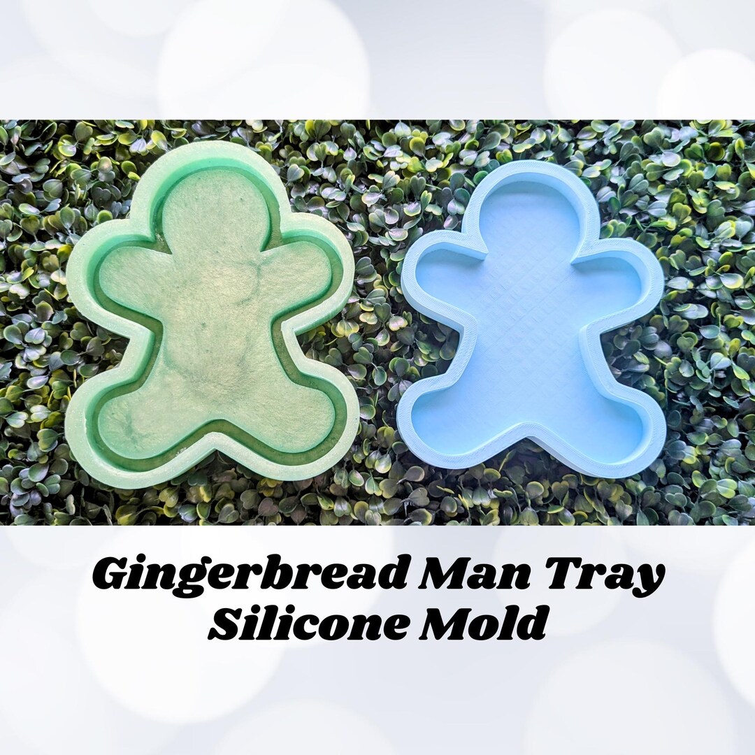 Gingerbread Man Tray Mold / Holiday Decor Silicone Mould - Etsy